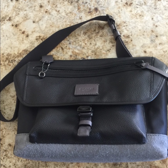 Coach | Bags | Coach Mens Black Leathergray Suede Bottom | Poshmark
